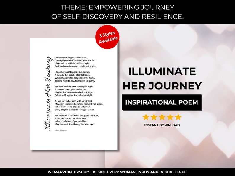 Illuminate Her Journey - Inspirational Poem for Empowerment, Personal ...