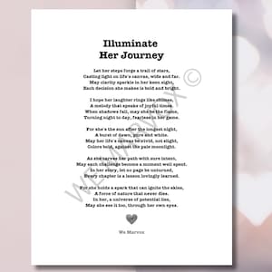Illuminate Her Journey - Inspirational Poem for Empowerment, Personal ...