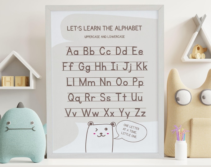 A-Z Alphabet Poster for Kids | Digital Download | Preschool Wall Art ...