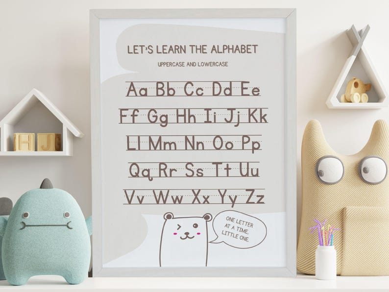 Alphabet Poster for Kids – ABC Chart Printable With Uppercase ...