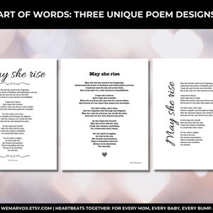 Inspirational Daughter Wall Art, 'may She Rise' Poem, Digital Download ...