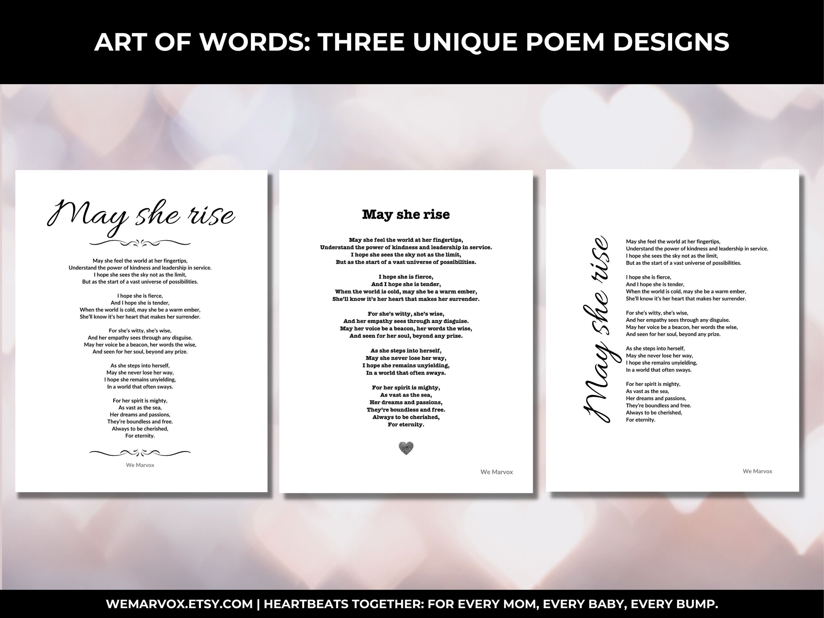 Inspirational Daughter Wall Art, 'may She Rise' Poem, Digital Download ...