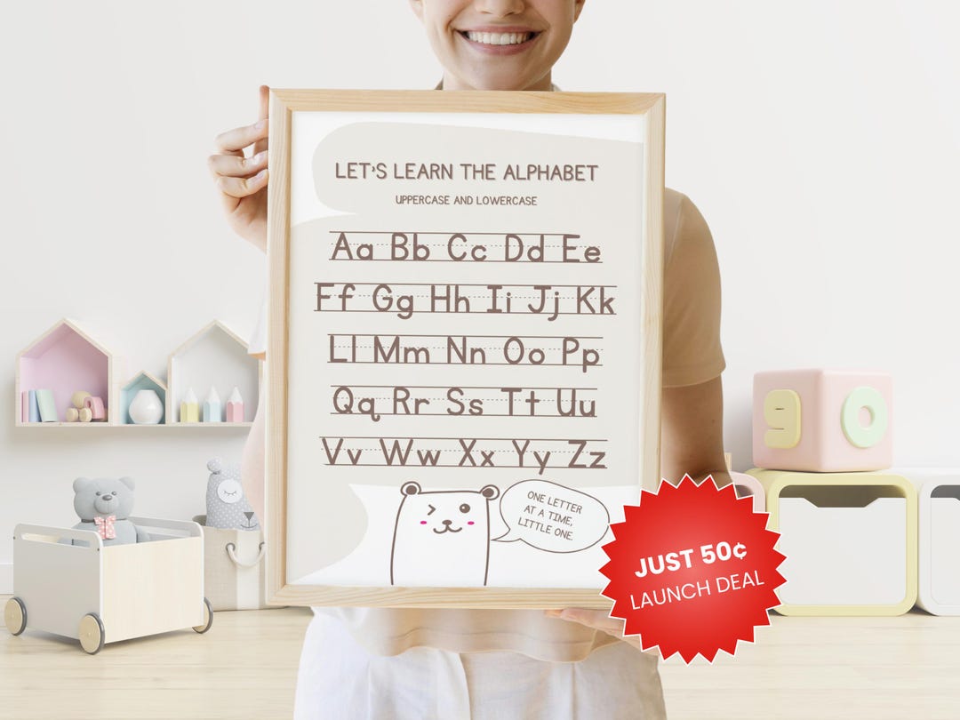 Alphabet Poster for Kids – ABC Chart Printable With Uppercase ...