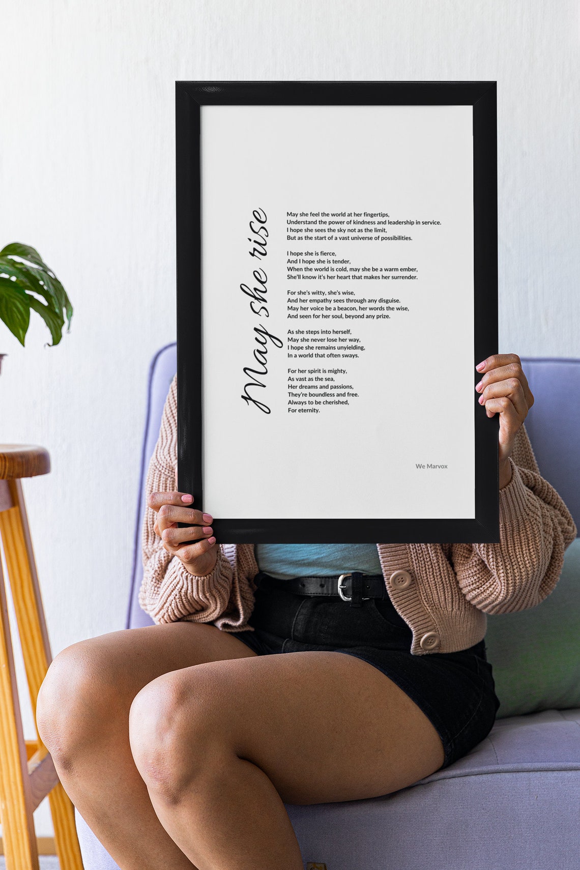 Inspirational Daughter Wall Art, 'may She Rise' Poem, Digital Download ...