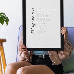 Inspirational Daughter Wall Art, 'may She Rise' Poem, Digital Download ...