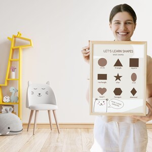 Printable Shapes Poster for Kids – Learn Basic Shapes Classroom Wall ...
