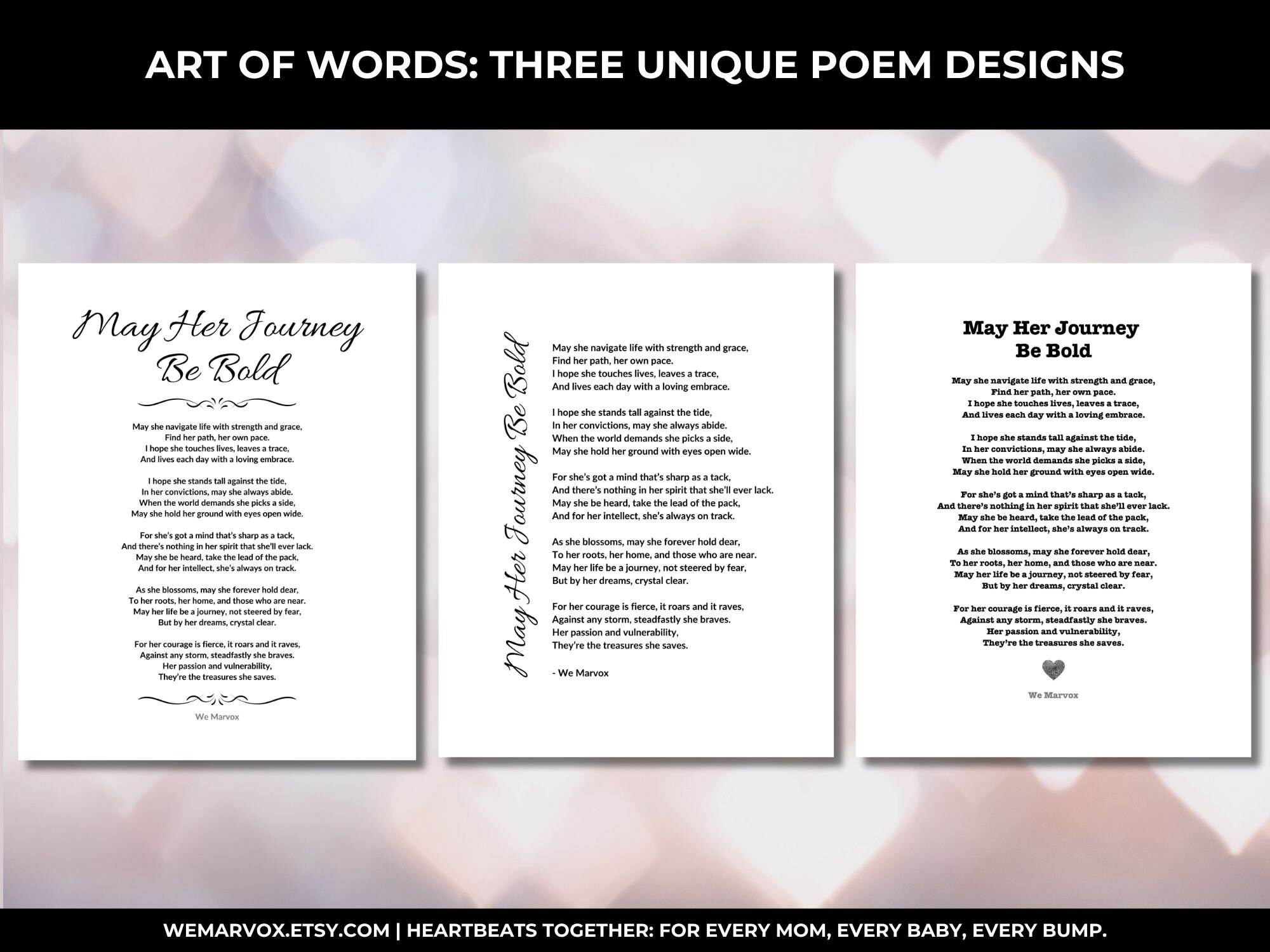 Printable Parent Daughter Poem, Unique Gift, Digital Download Keepsake ...