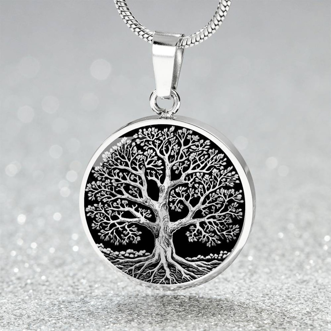 Oak Tree Necklace Personalized - Gold Family Tree Pendant Necklaces ...