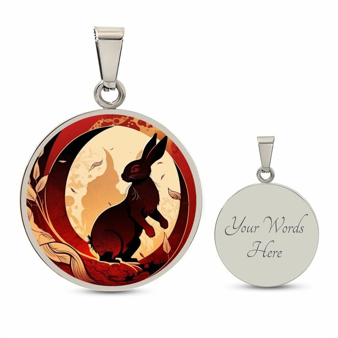 Year of the Rabbit Necklace Chinese New Year Gift Rabbit Accessories ...