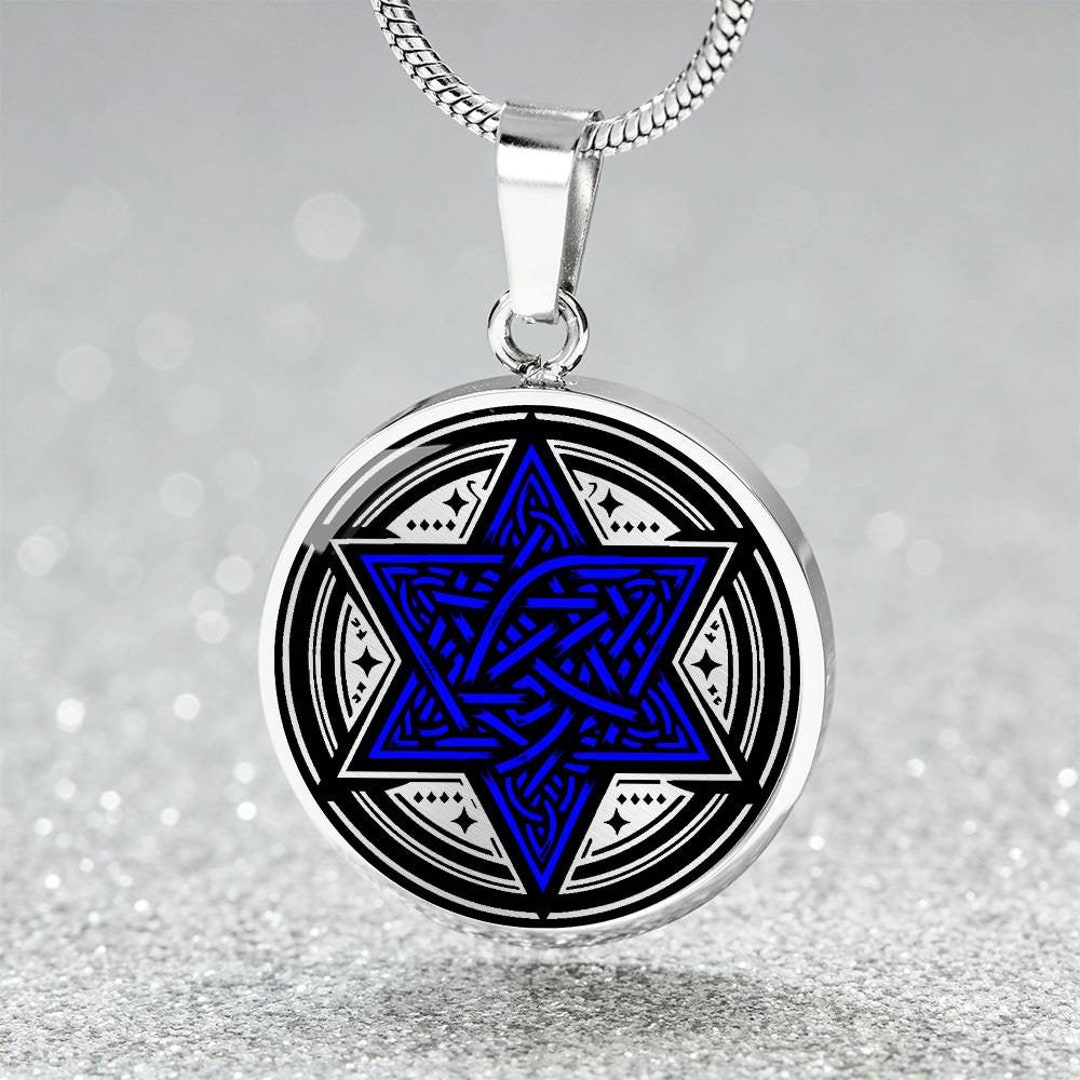 Star of David Necklace, Jewish Jewelry, Jewish Star Necklace, Hebrew ...