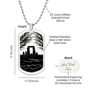Engraved Stonehenge Necklace the Great Henge Gift for Dad Necklace 7 ...
