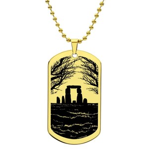 Engraved Stonehenge Necklace the Great Henge Gift for Dad Necklace 7 ...