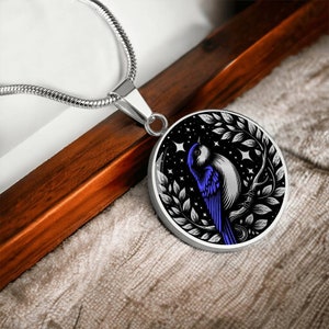 Bluebird Pendant Necklace, Bangle Bracelet or Keychain - Silver or Gold ...