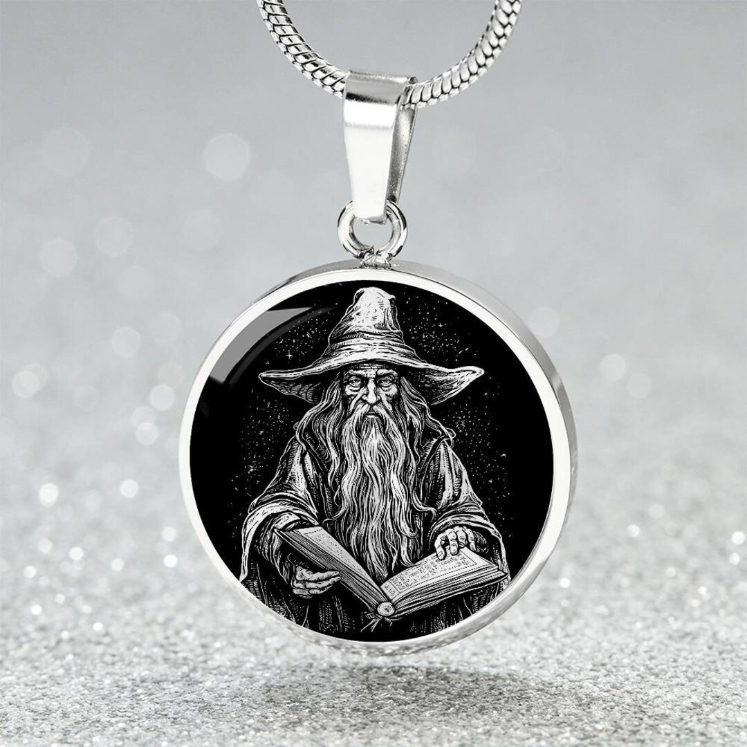 Wizard Necklace Magical Charm Jewelry Wizard Pendant Elder Necklace ...