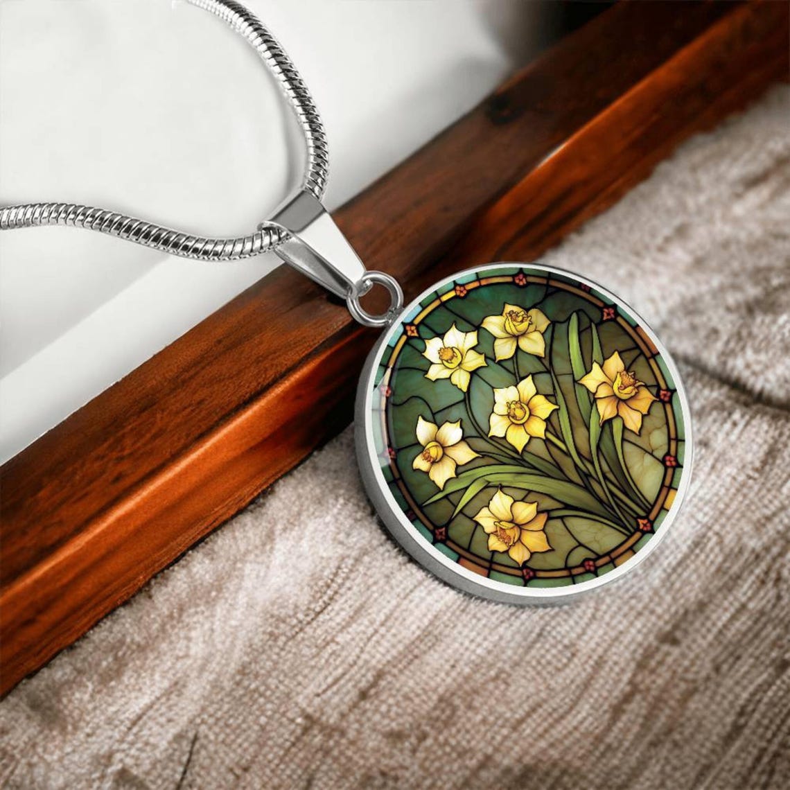 Daffodil Necklace Silver - 18K Gold Daffodil Flower Pendant Necklace ...