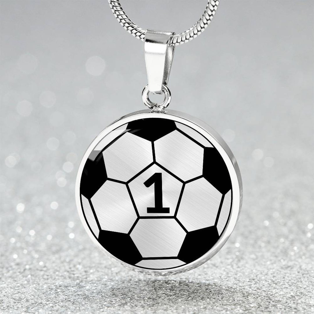 Soccer Necklace Gold Silver Soccer Ball Pendant Football Necklace for ...