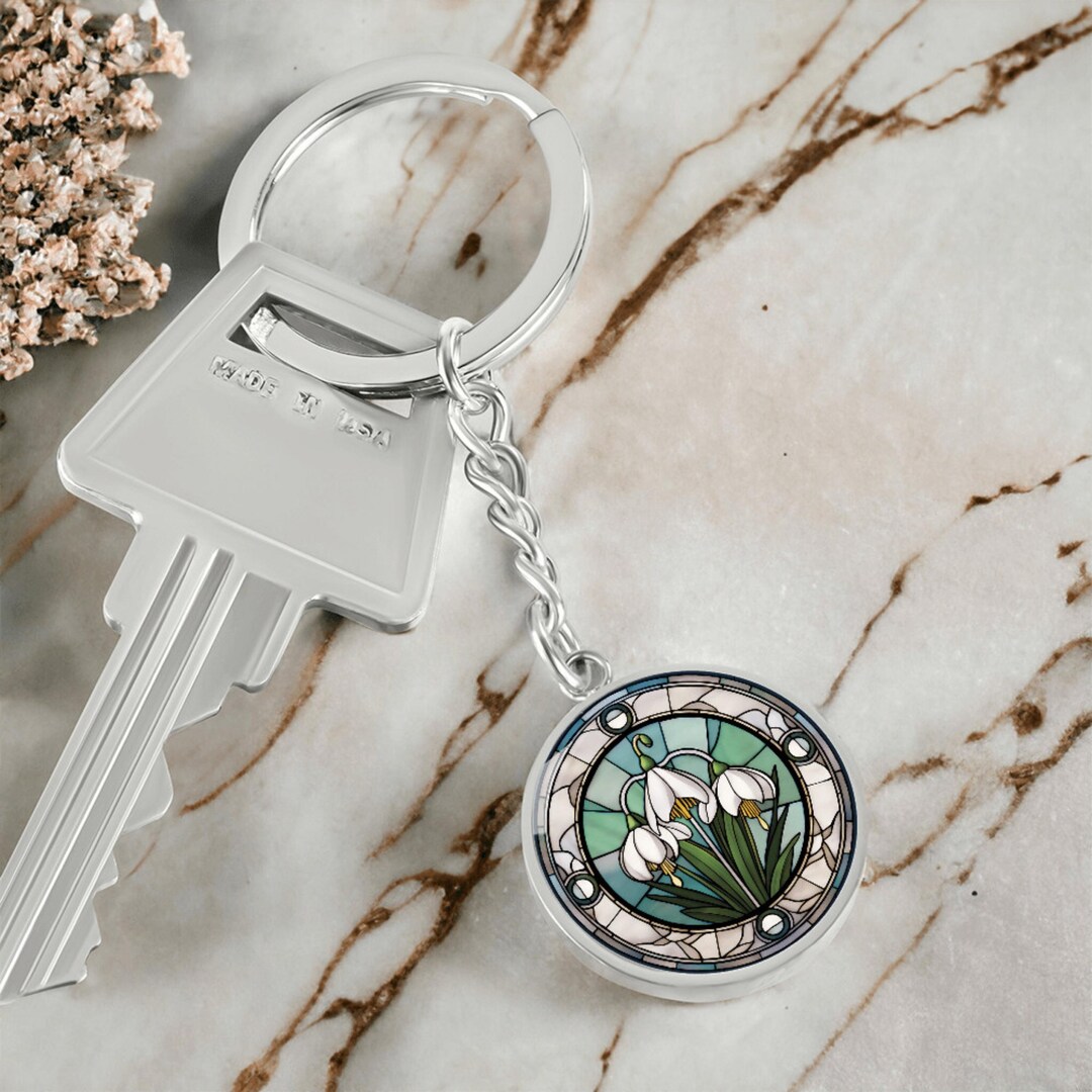 Snowdrop Keychain, Necklace or Bracelet - January Birth Month Flower ...