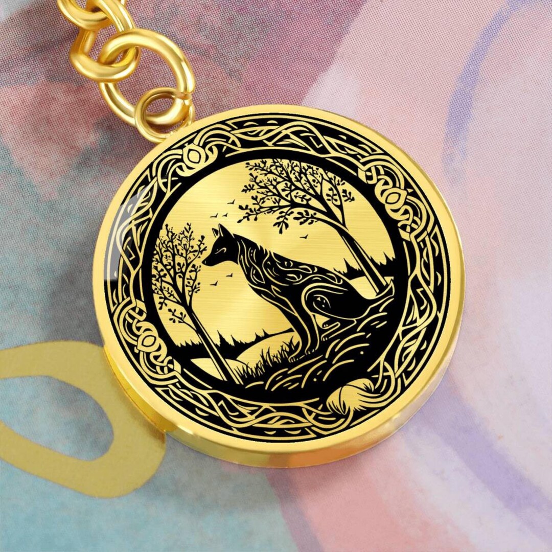 Celtic Wolf Keychain, Bracelet or Necklace - Personalized Spirit Animal ...