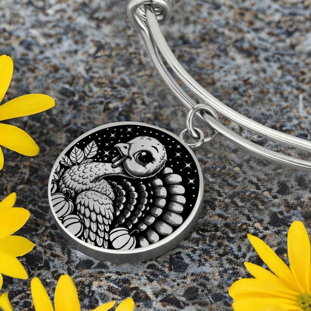 Turkey Bracelet, Personalized Cute Animal Jewelry, 18K Gold Spirit ...