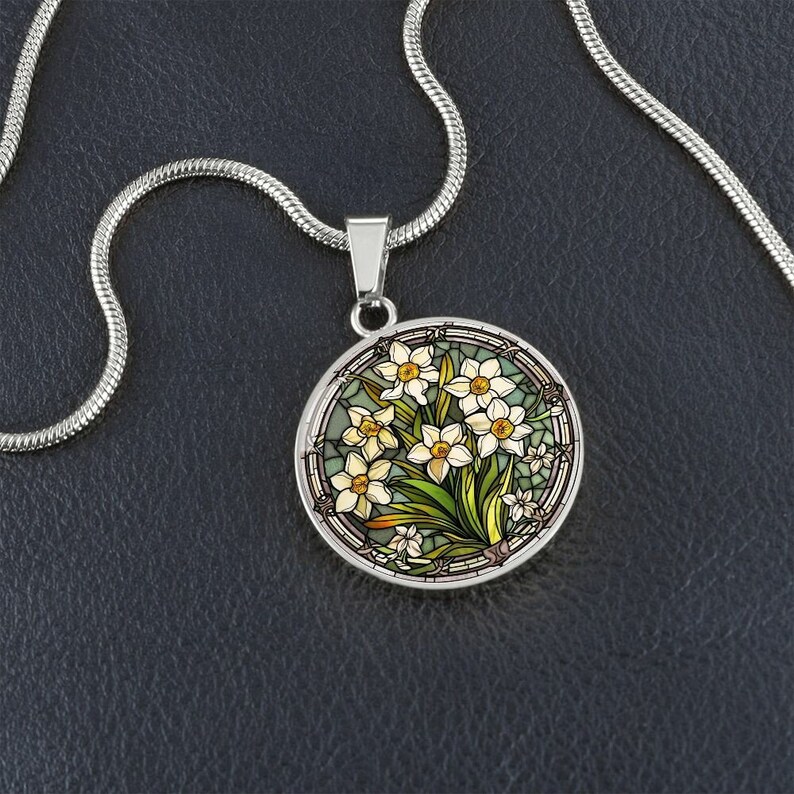 Jonquil Necklace, Bangle Bracelet or Keychain - Personalized March ...
