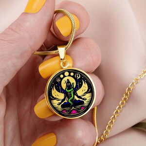 Lord Shiva Necklace, Personalized Hindu Protection Charm Pendant, Gold ...