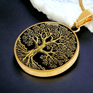 Oak Tree Necklace Personalized - Gold Family Tree Pendant Necklaces ...