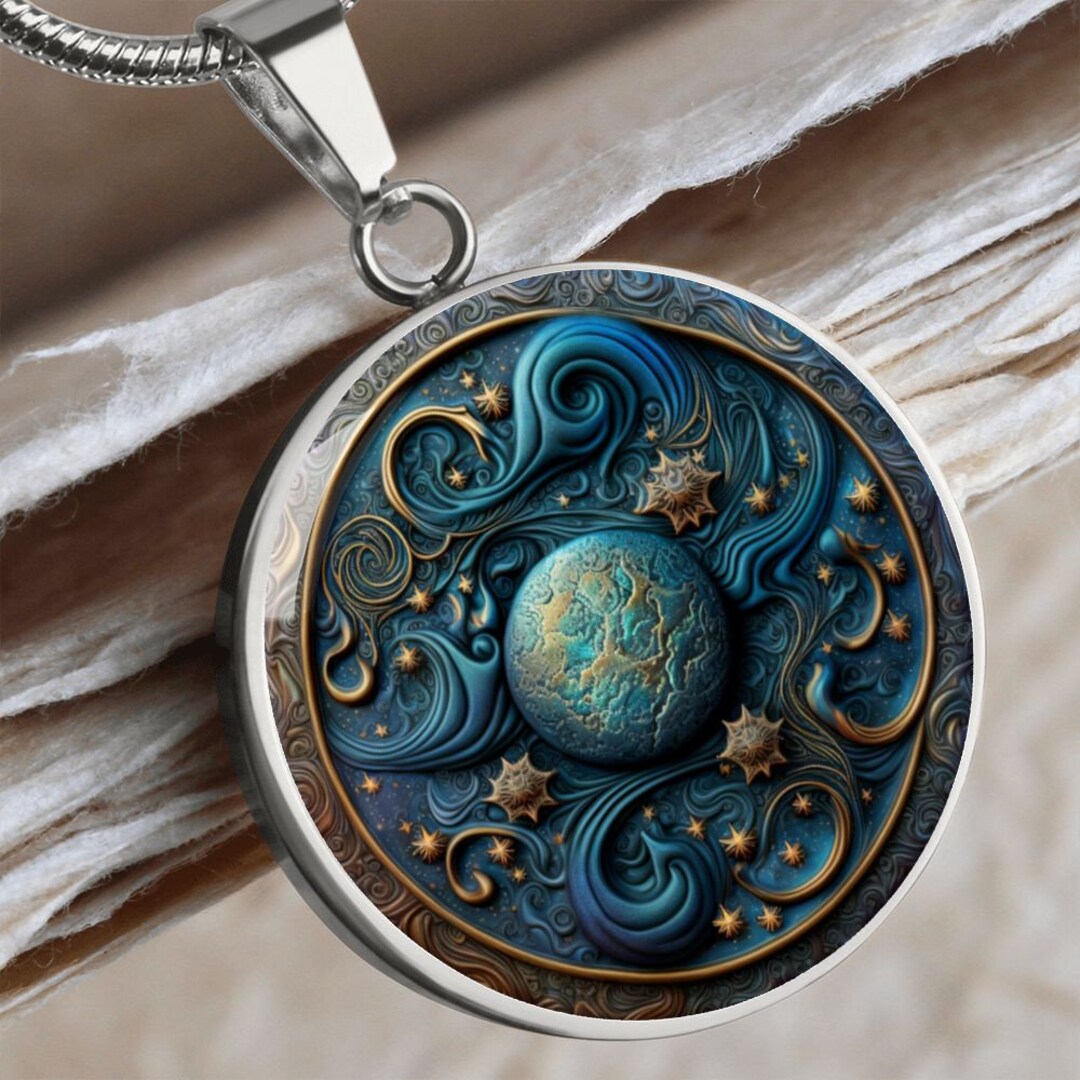 Wizard Pendant Necklace, Bracelet or Keychain - Personalized Celestial ...