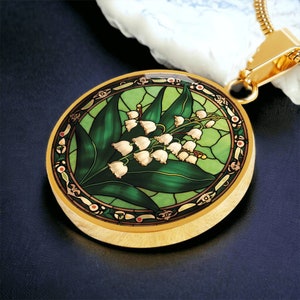 Lily of the Valley Necklace, Personalized May Birth Month Flower ...