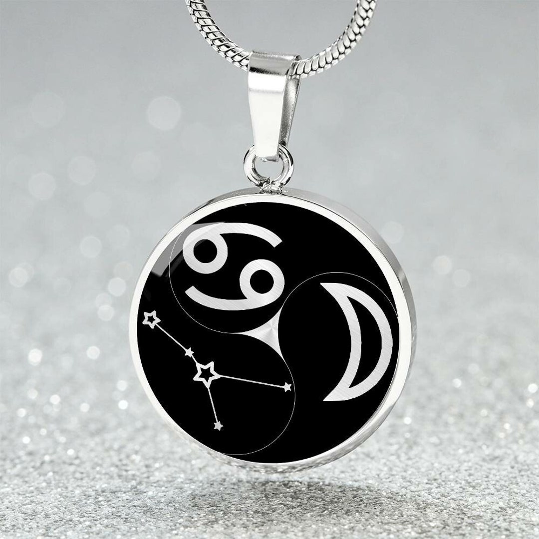 Cancer Pendant Necklace, Bracelet or Keychain - Personalized Zodiac ...