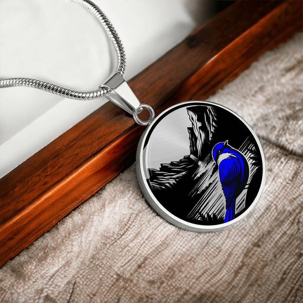 Bluebird Necklace, Golden Bird Jewelry Gifts for Her or Him, Idaho ...