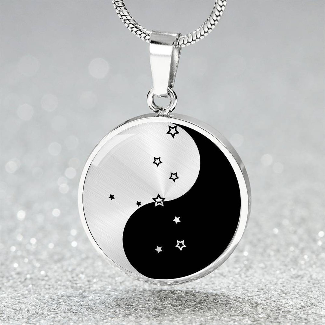 Leo Necklace, Yin Yang Necklace, Zodiac Necklace Pendant, Celestial ...