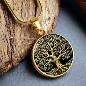 Oak Tree Necklace Personalized - Gold Family Tree Pendant Necklaces ...