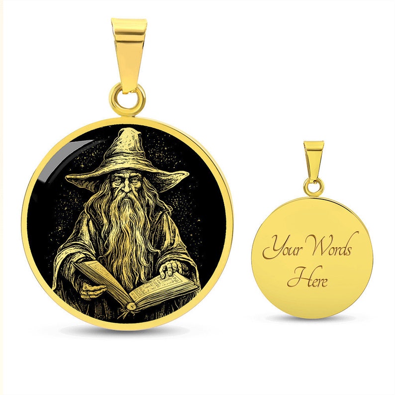 Wizard Necklace Magical Charm Jewelry Wizard Pendant Elder Necklace ...