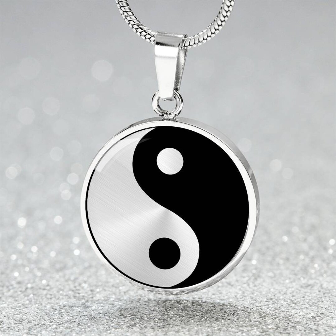 Yin Yang Necklace, Personalized Gold Yin Yang Pendant, Chinese Yin and ...