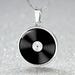 Custom Vinyl Record Necklace, Personalized Music Theme Jewelry, Gold ...