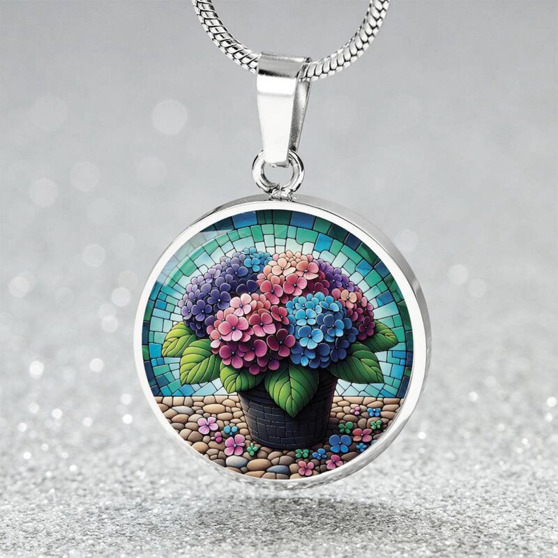 Hydrangea Necklace - Etsy