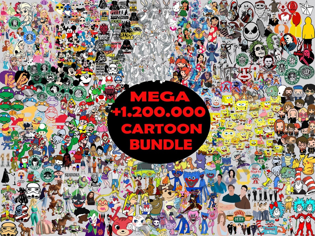 1.200.000 Cartoon Characters Mega Bundle Svg Halloween Svg - Etsy