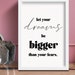 Minimalist Boho Inspirational Motivational Digital Let Your Dreams Be ...