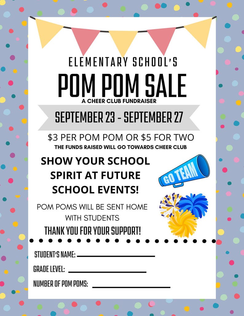 Editable School Fundraiser Flyer | Canva Template (digital Download) - Etsy