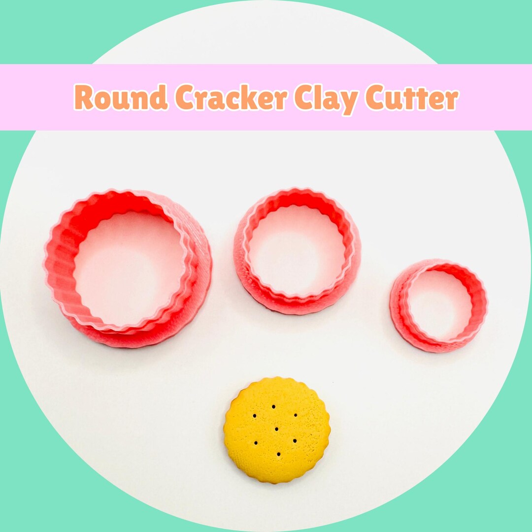 Round Cracker Clay Cutter – Mini Cookie Cutter for Crafts, Polymer Clay ...