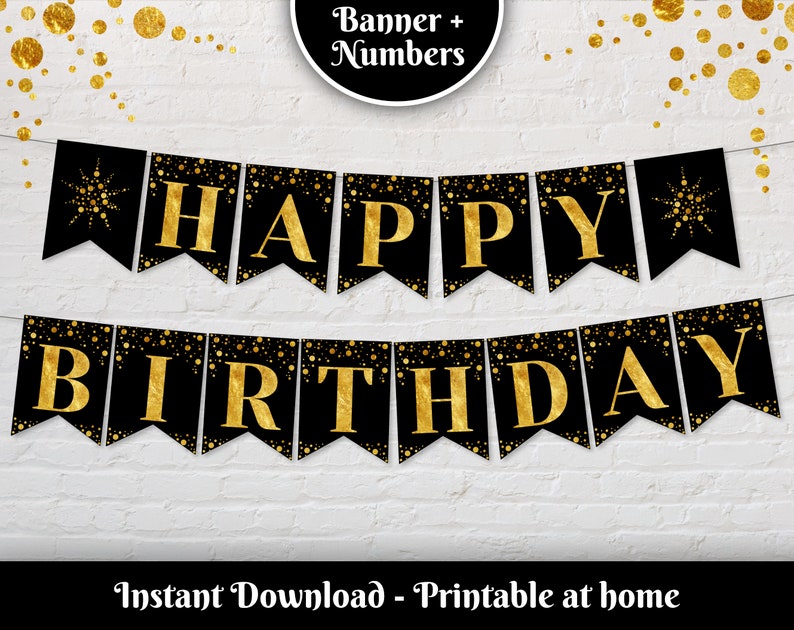 Birthday Party Printable Banner - Etsy