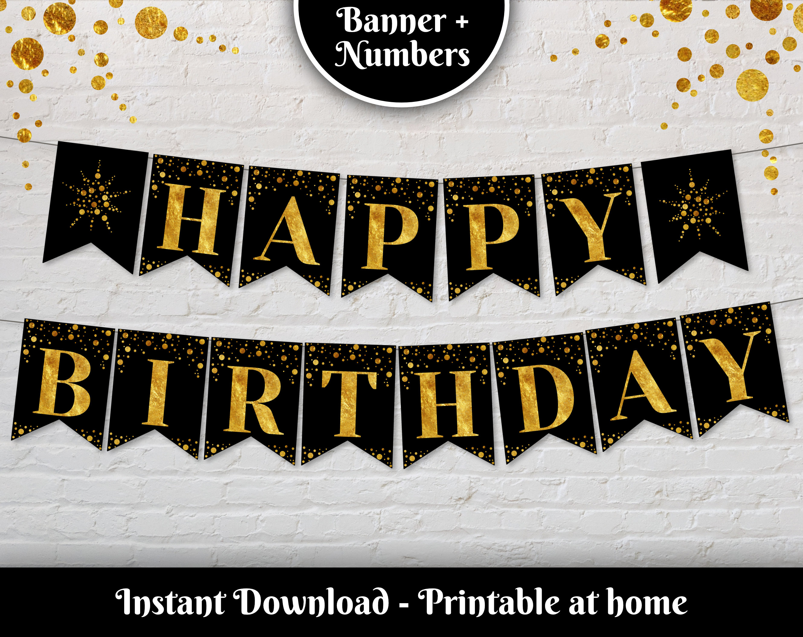Birthday Party Printable Banner - Etsy