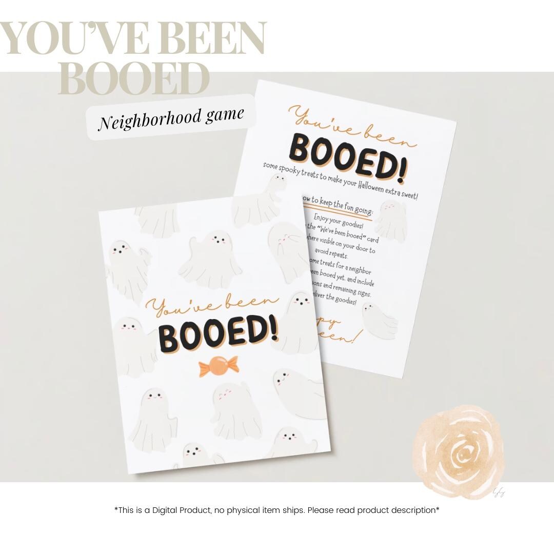 Hey Boo Print You’ve Been Booed Printable Halloween Kit, Neighborhood ...