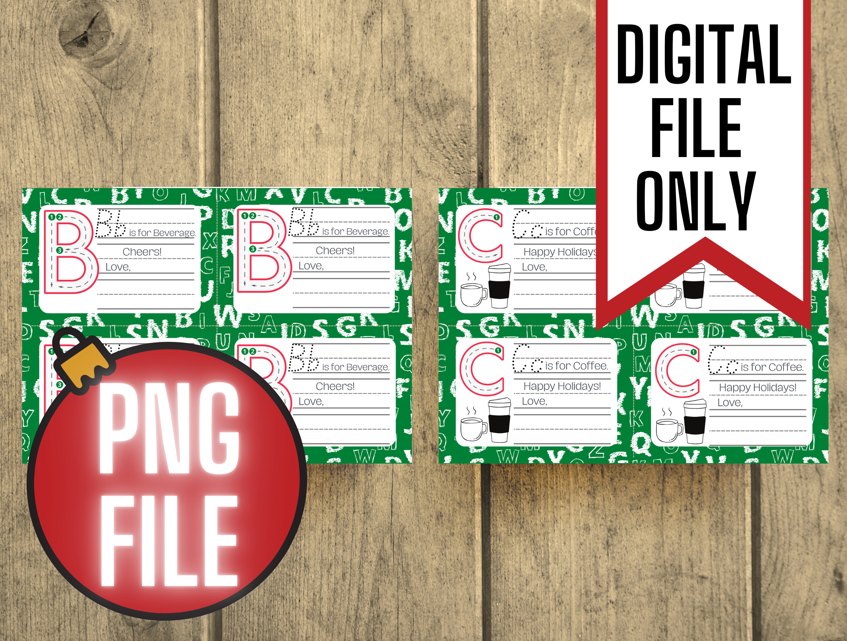 ABC Gift Tags Digital Download Perfect Teacher Gift - Etsy