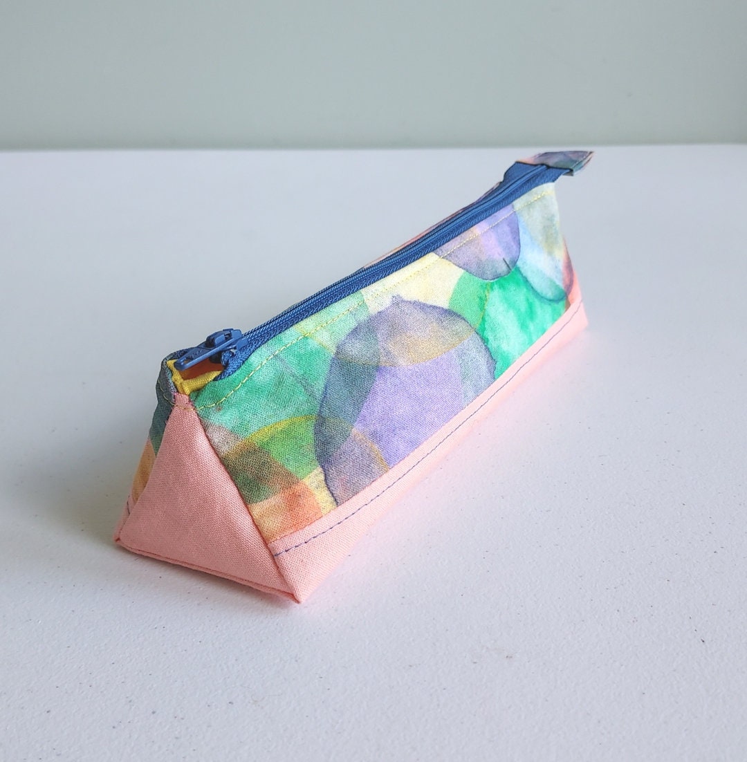 Triangular Pencil Case, Triangular Pencil Pouch, Small Zipper Pouch ...