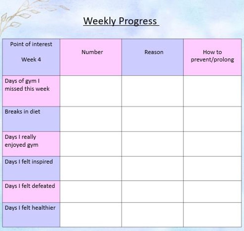 Printable Health and Fitness Journal - 52 Pages to Help You Reach Your ...