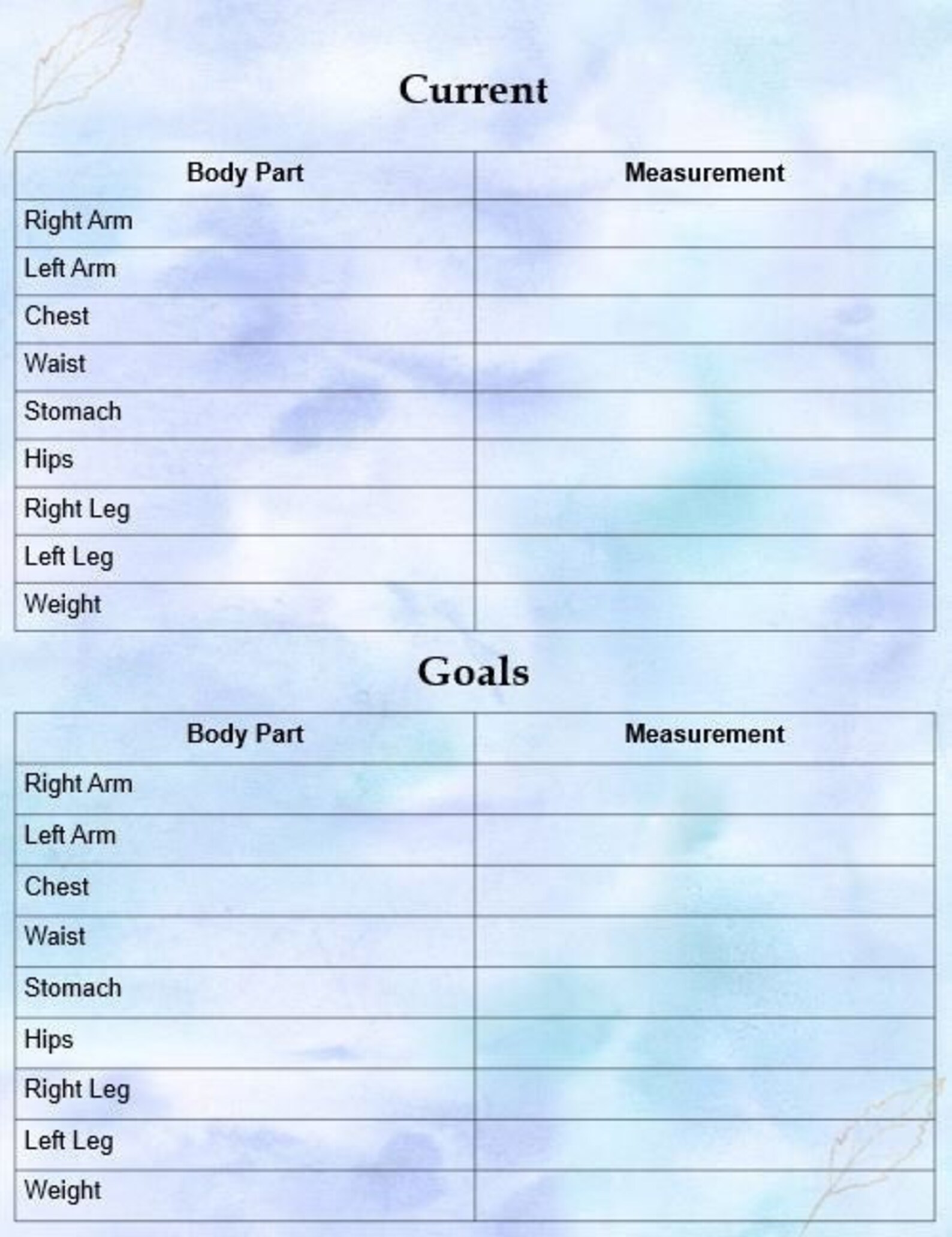 Printable Health and Fitness Journal - 52 Pages to Help You Reach Your ...