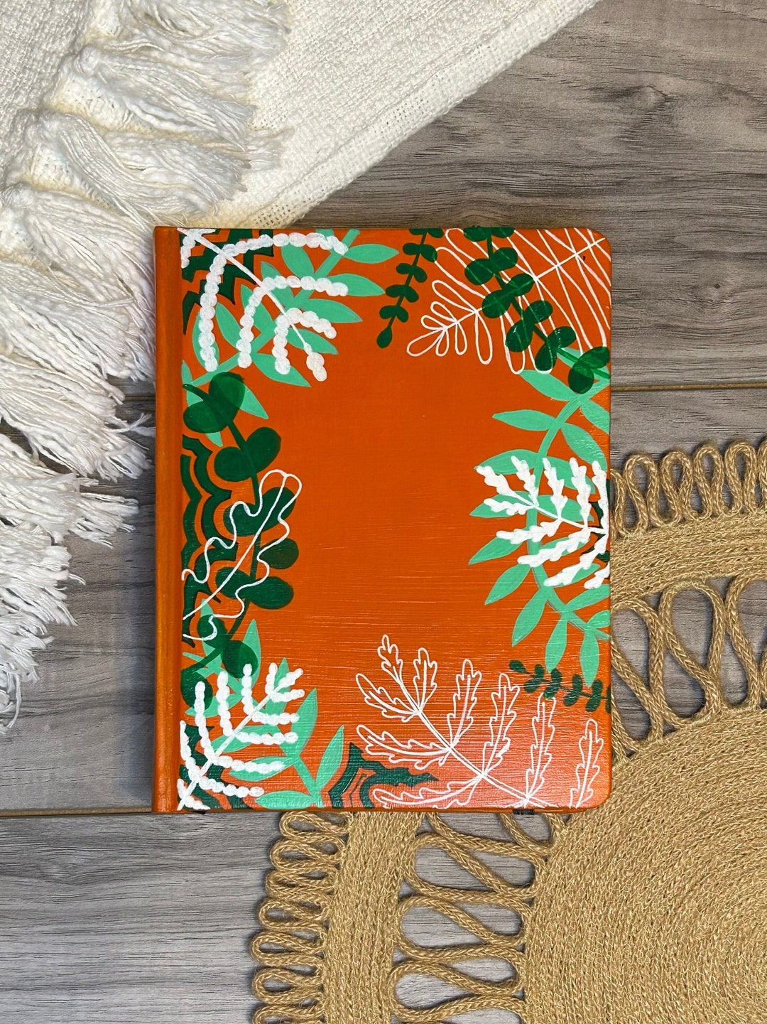 Orange Foliage Bible Custom Painted Bible ESV Bible Tropical Bible ...