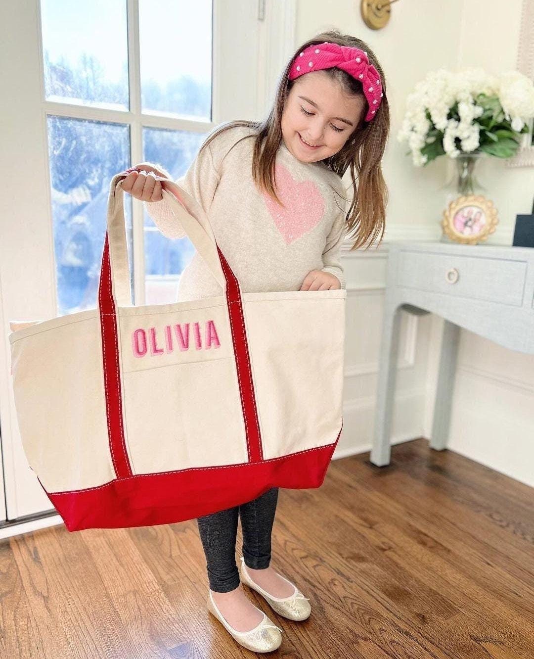 Canvas Tote // Library Tote for Kids, Children Book Bag, Custom ...