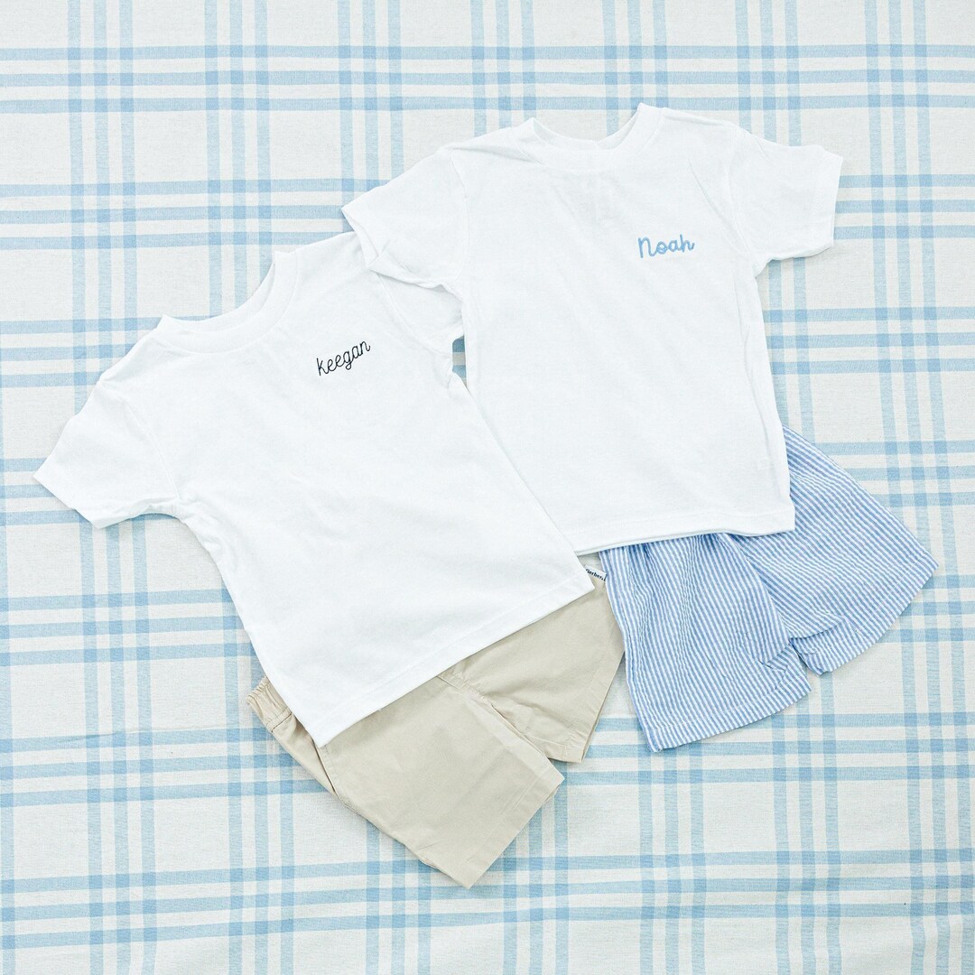 Solid Short Sleeve T-shirt // Custom Name Shirt, Personalized Tee, Kids ...